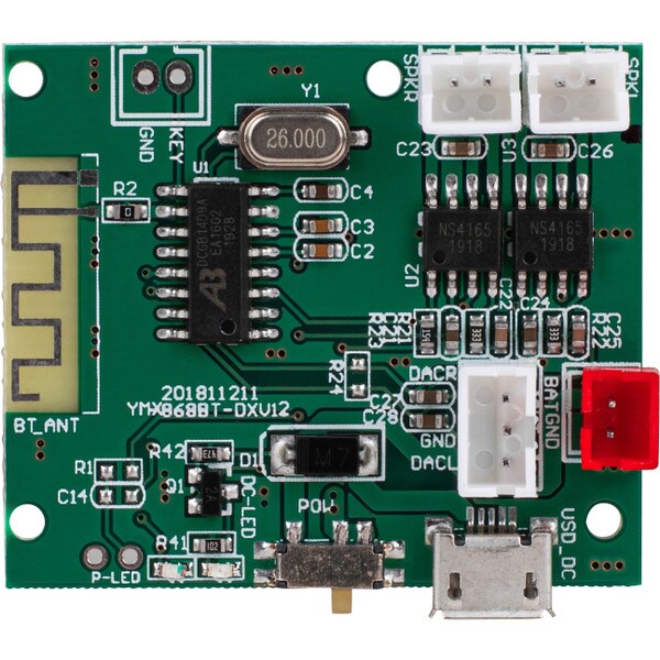 2 X 5W Bluetooth Amp Board With Audio Output And Battery Option 2-x-5w-bluetooth-amp-board-with-audio-output-and-battery-option
